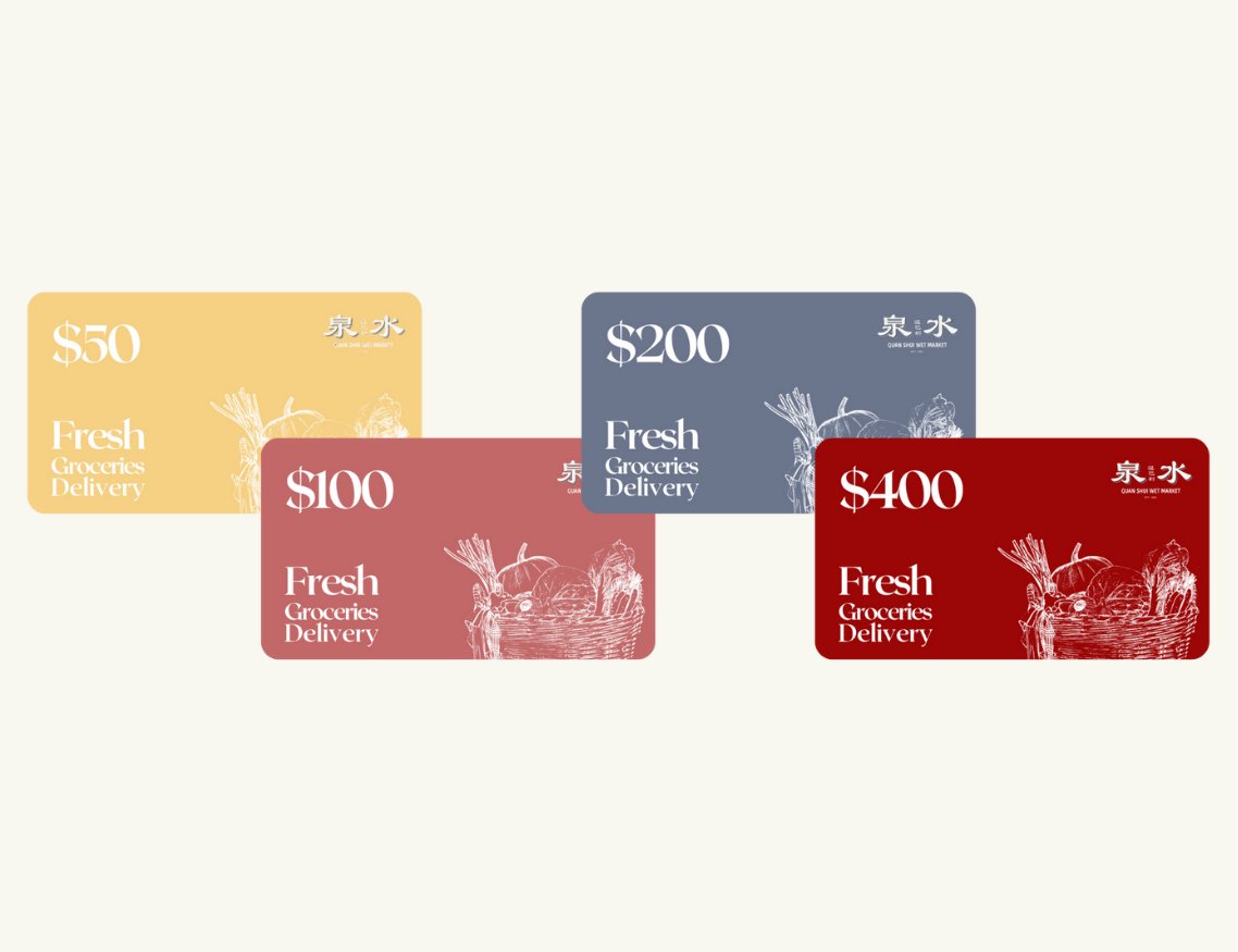 Fresh Groceries Delivery e-Gift Cards – Quan Shui Wet Market